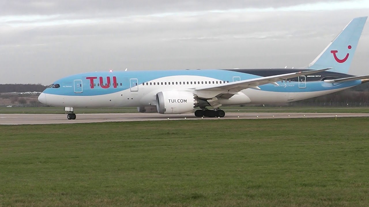 TUI 787 Dreamliner Take Off Doncaster DSA EGCN 06/01/19 - YouTube