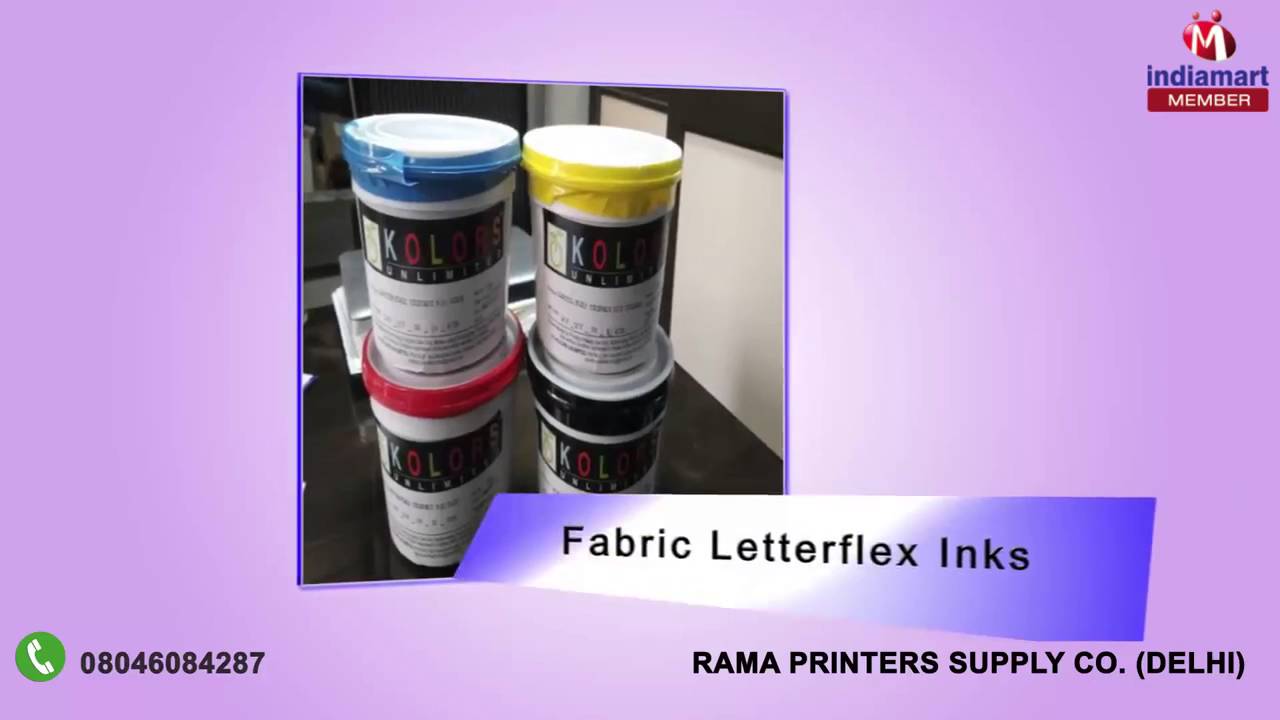 Printing Inks and Material By Rama Printers Supply Co, Delhi - YouTube