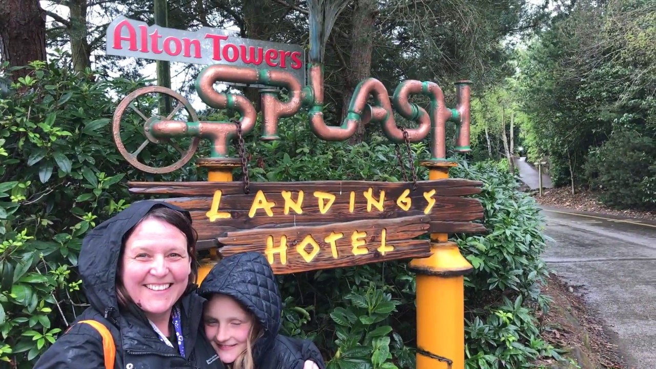 Alton Towers Splash Landings water park...we got the pool to ourselves ...