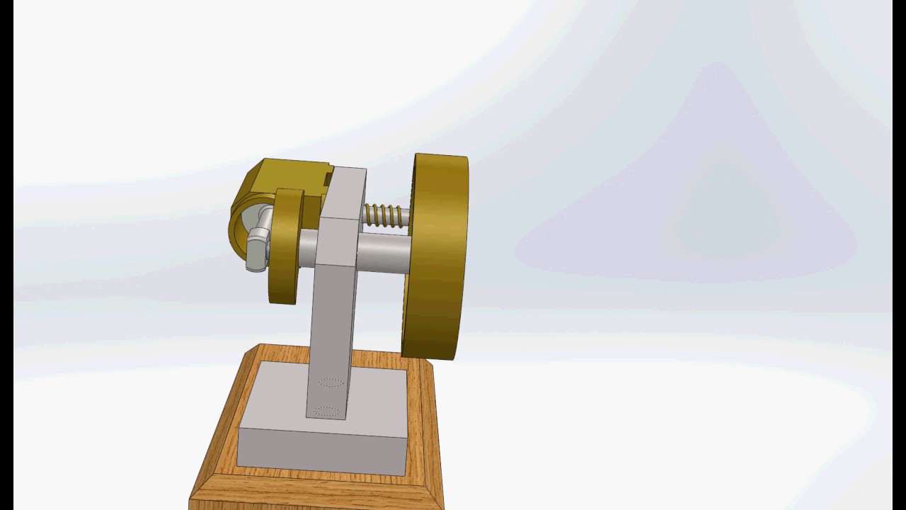 Solidworks Wobbler Air Engine - YouTube