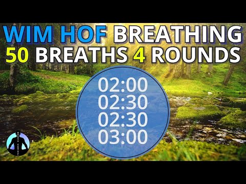 WIM HOF Guided Breathing Technique - 4 Rounds 50 Breaths Advanced NO TALKING - YouTube