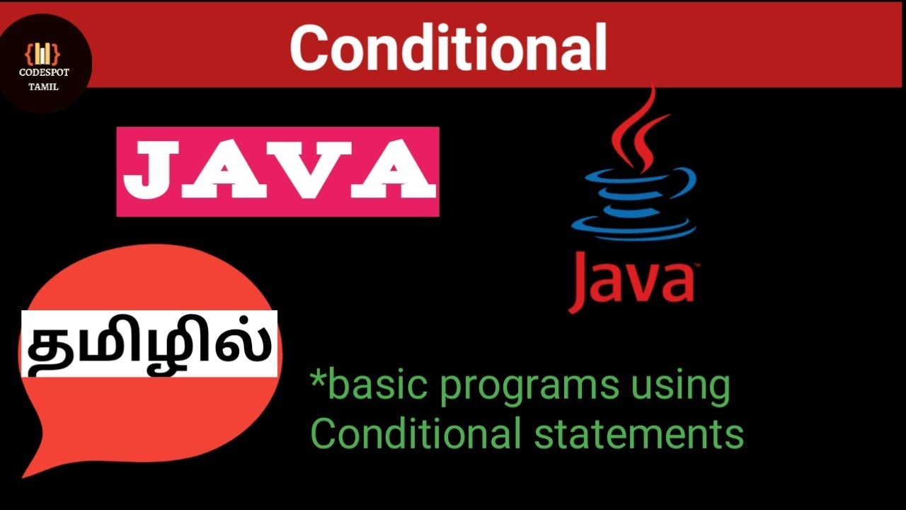 Conditional Statements Java In Tamiljava Full Course In Tamilbasics 4569