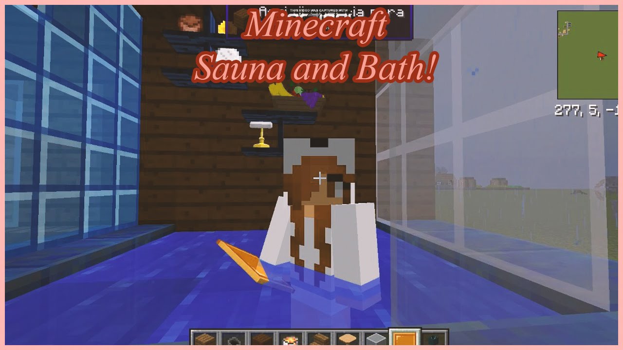 Minecraft!Easy Spa speed building (bath+sauna). - YouTube