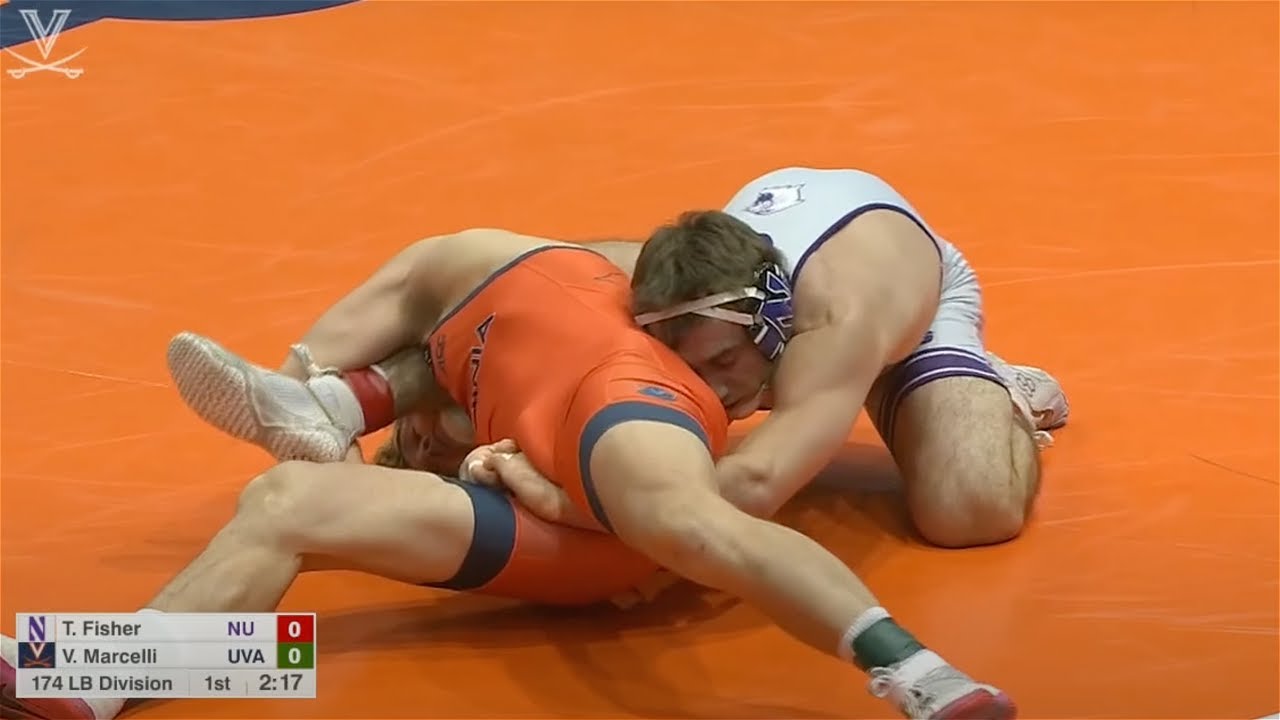 174lbs Troy Fisher (Northwestern) vs Vic Marcelli (Virginia) - YouTube