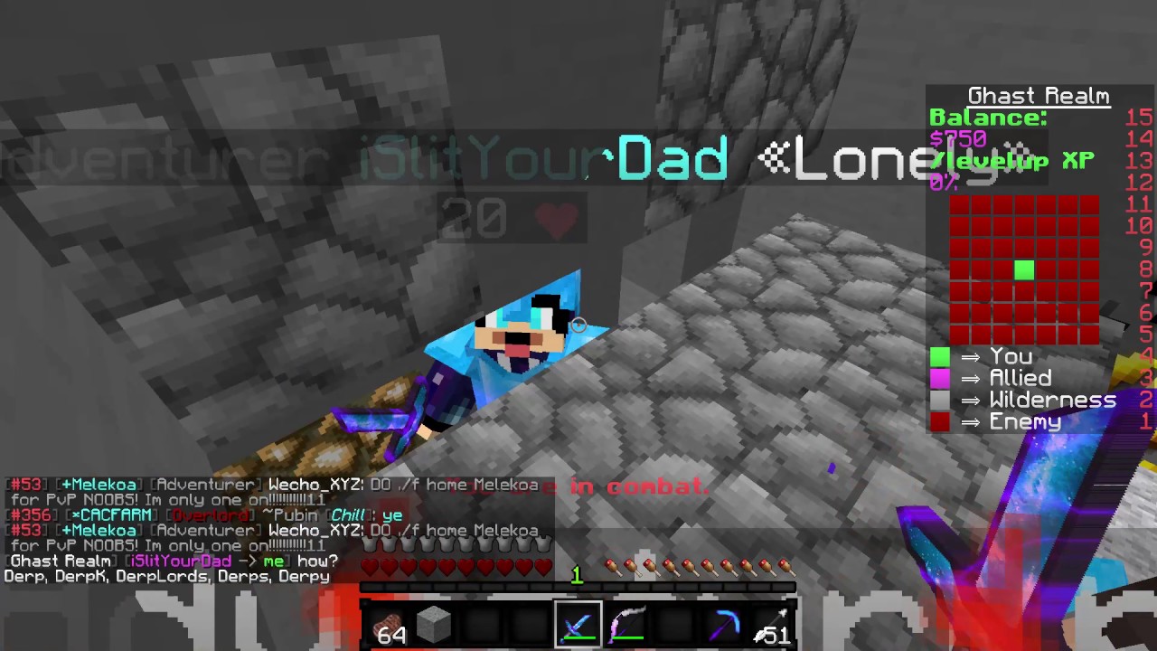 Haxing faction lonely on ghast server - YouTube