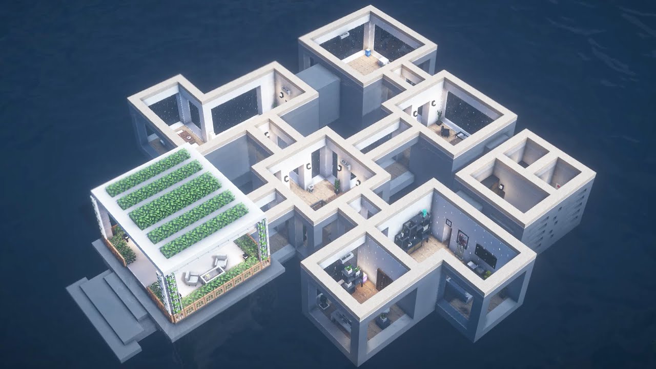 BEAUTIFUL UNDERWATER HOUSE IN MINECRAFT | Modern house | (built by a ...