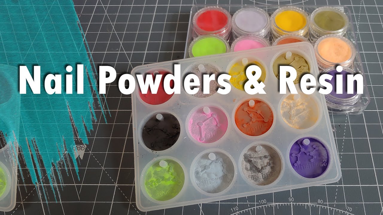 Using Nail Colour Powders in Resin - YouTube