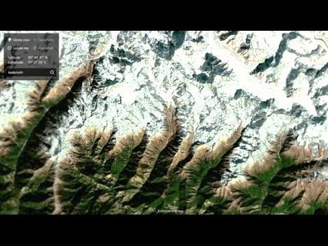 kedarnath view from satellite map in Google Earth - YouTube