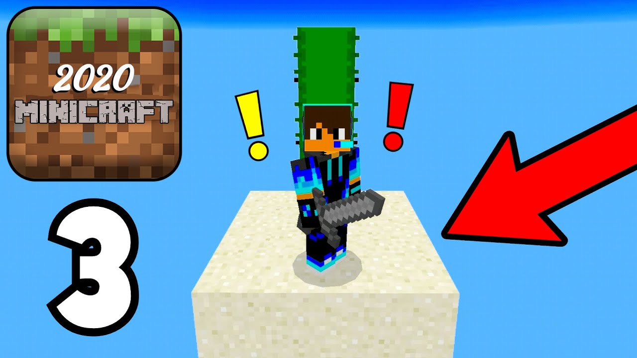 Minicraft 2020 - Skyblock Survival Gameplay Part 3 - DESERT ISLAND ...