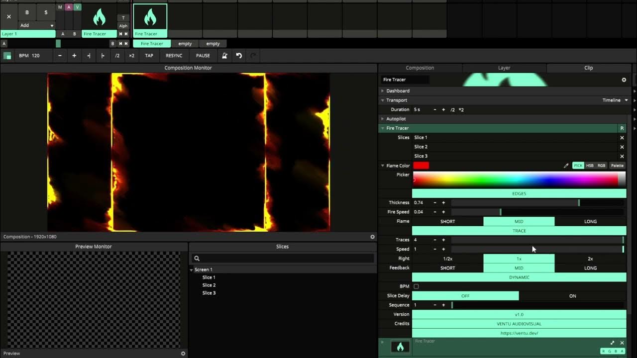 Fire Tracer - Addon Resolume Arena - YouTube