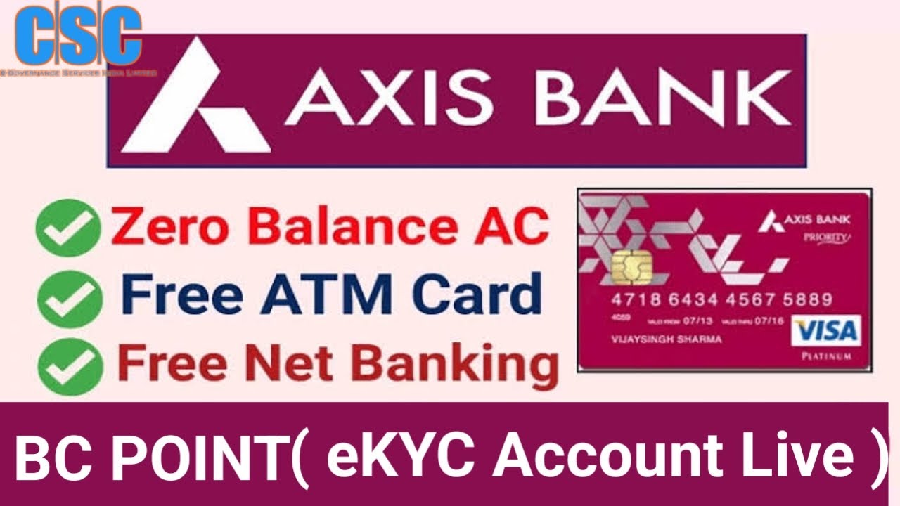 csc vle axis bc point ekyc account live zero balance - YouTube