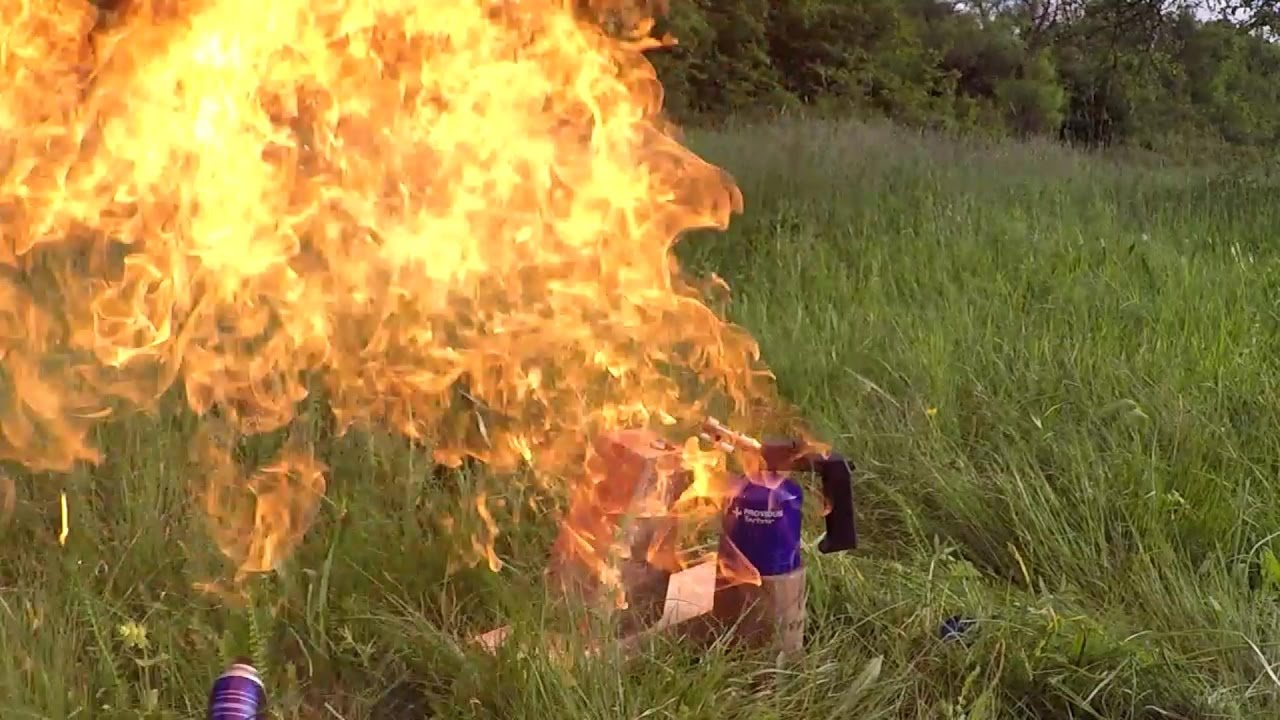 Gas Torch vs Deodorant = Explosion! - YouTube