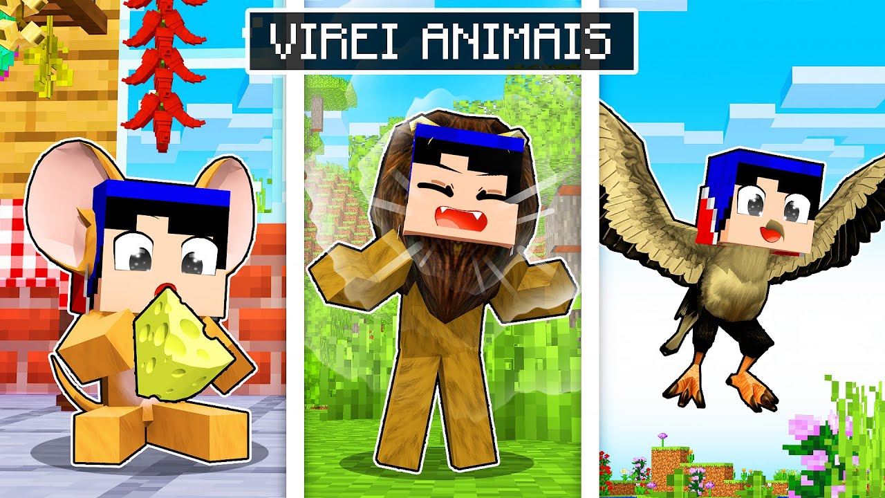 NITRO FOI TRANSFORMADO em ANIMAIS no MINECRAFT! - YouTube