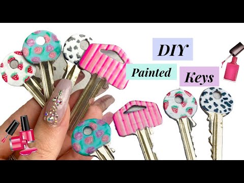 How To Customise Your House Keys With Nail Polish | LilyMay - YouTube