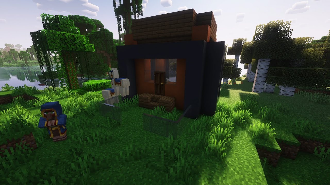 Minecraft Creative: How To Make A Small Orange House - YouTube