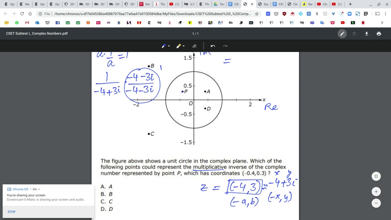 CSET Subtest I: Operations on Complex Numbers - YouTube