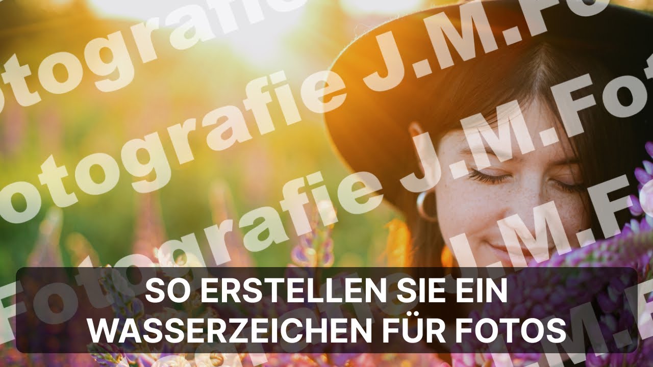 So erstellen Sie ein Wasserzeichen für Fotos | OHNE Photoshop - YouTube