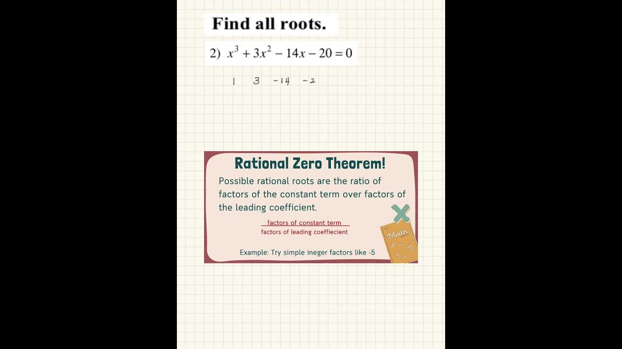 Algebra 2: Find All Roots of Polynomial Equations | Rational, Radical ...