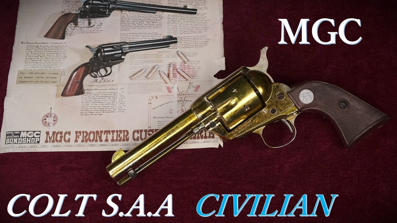 絶版・金属モデルガン COLT SAA CIVILIAN SMG合法品 & 1960年代ビジェール - YouTube