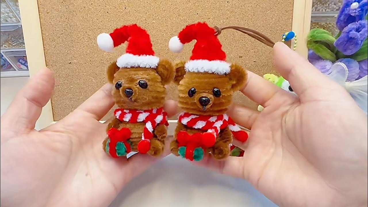 How to make teddy bear with pipe cleaner | DIY pipe cleaner | Useful ...