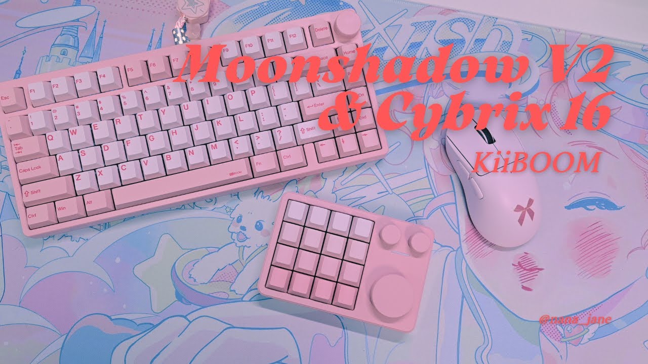 🎀이렇게 핑크핑크한 키보드랑 매크로 패드 본 적 있나요? | Kiiboom Moonshadow & Cybrix 16 - YouTube