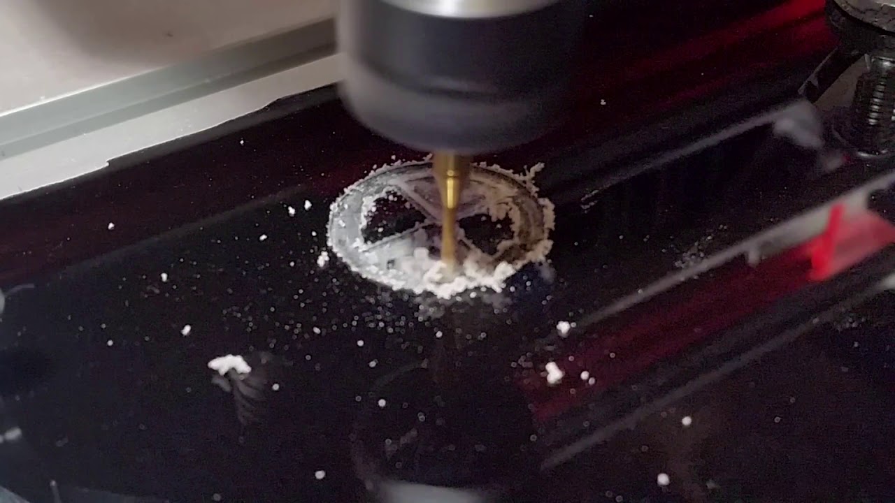 3018 CNC machining acrylic - YouTube