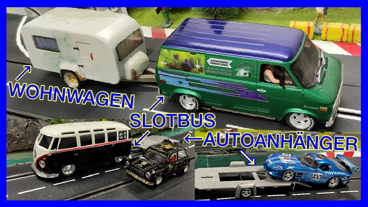 Slot Car Collection with Caravan and Slotcar Trailer as Slot Car News ...