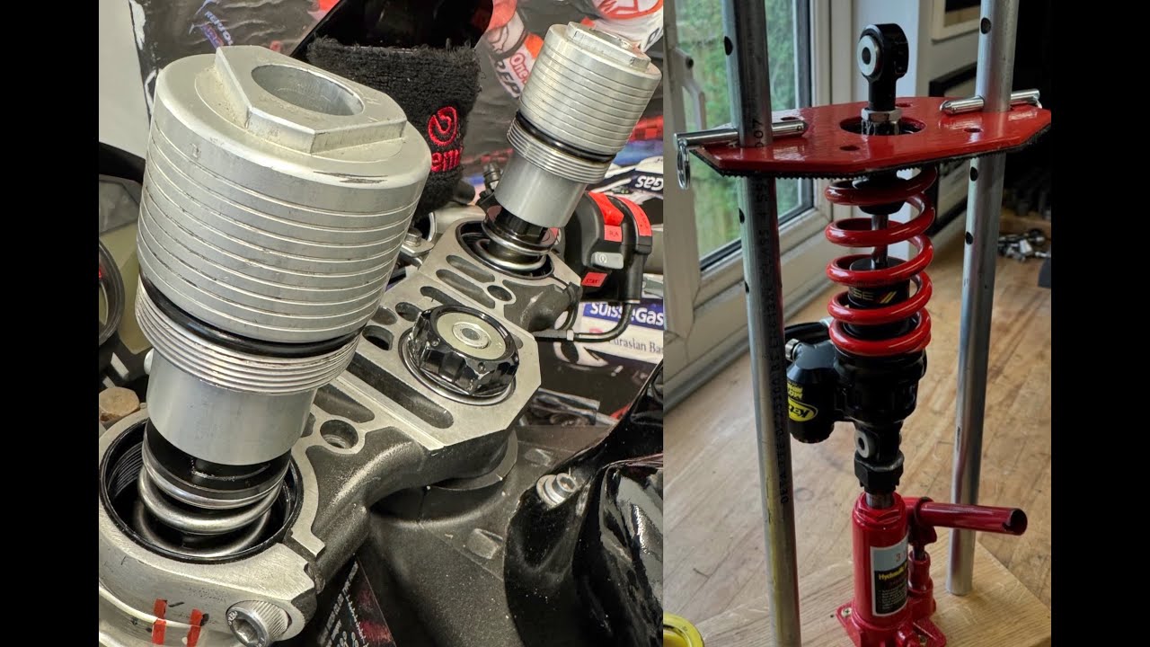 Motorcycle suspension basics, spring change & SAG setting - YouTube