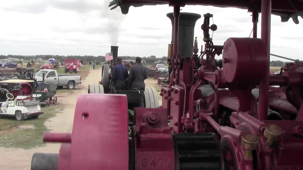 40 Gaar Scott pulled by English engine - YouTube