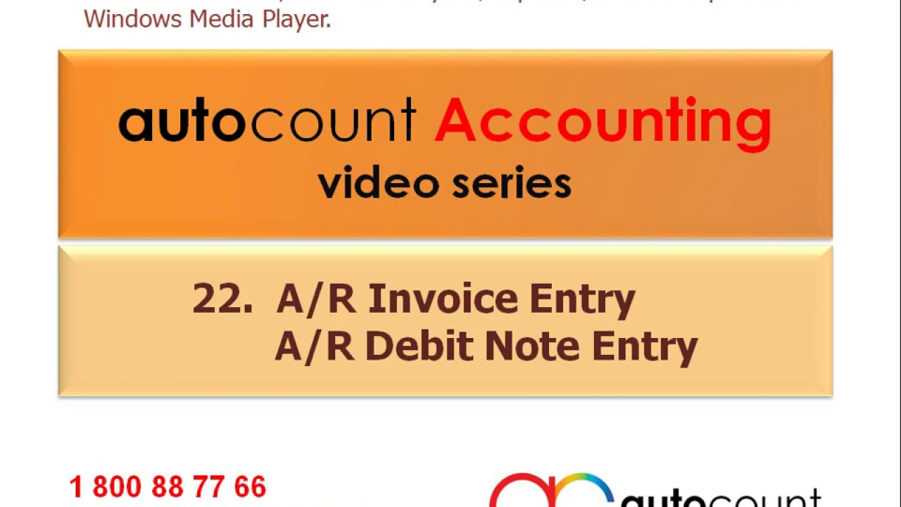 22-AutoCount Accounting Software Video Series - AR Invoice Entry & AR ...