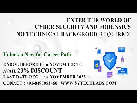 Enroll before 13th Nov Avail 20% Disc | Last date Reg 11th Nov 2023 | Cyber Security | Sytech ...