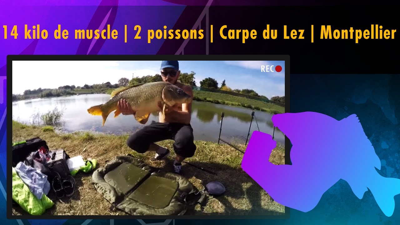 14 kilo de muscle | 2 poissons | Carpe du Lez | Montpellier - YouTube