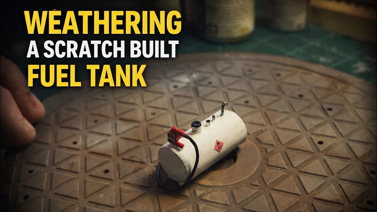 Weathering a Scratch Built Fuel Tank - YouTube