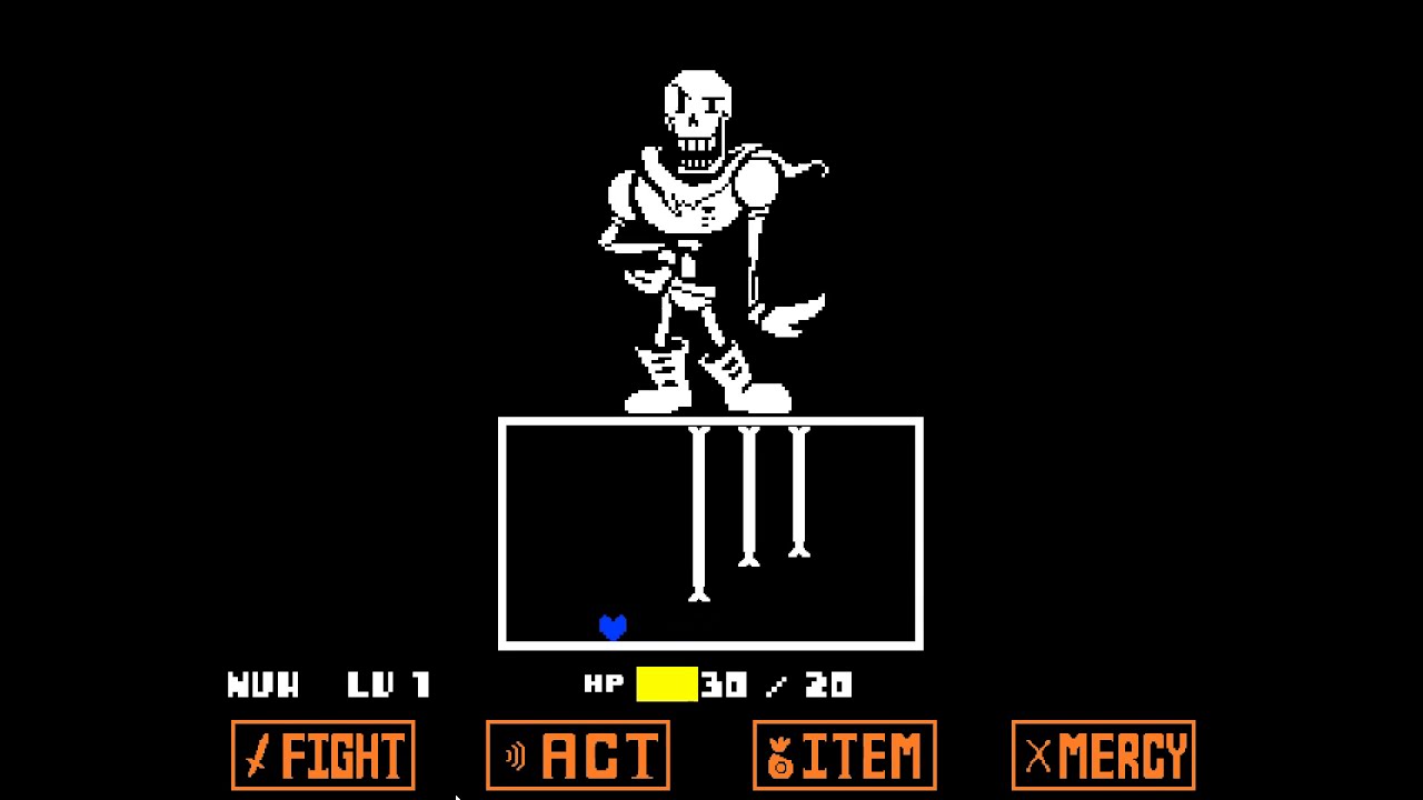 Undertale Papyrus battle no hit - YouTube