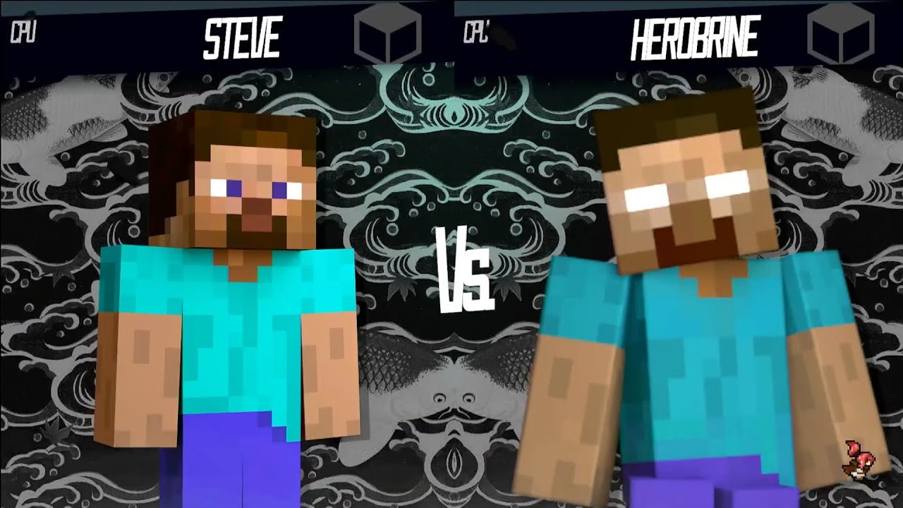 Steve vs Herobrine - Super Smash Bros Mods - YouTube