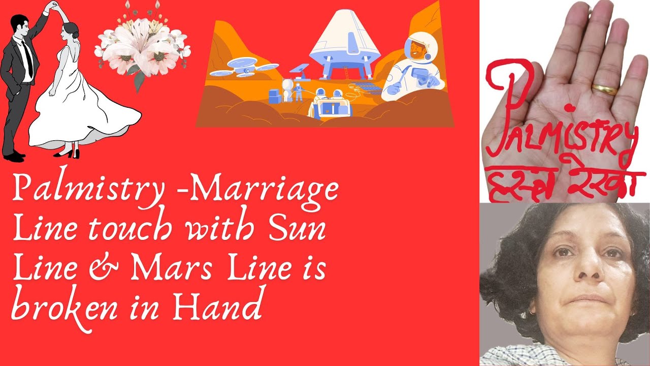 #Palmistry - In Hand person has a Broken Mars Line or Marriage line ...