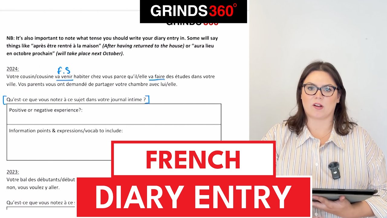 Leaving Cert | French | Diary Entry Introduction and Structure - YouTube