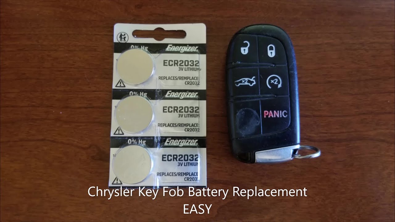 Chrysler 300 Key Fob Battery Replacement How to Easy - YouTube