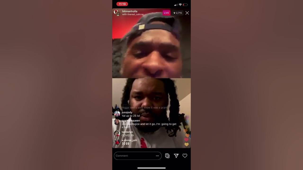 Hitman Holla And Calicoe Heated Argument On Instagram Live Youtube