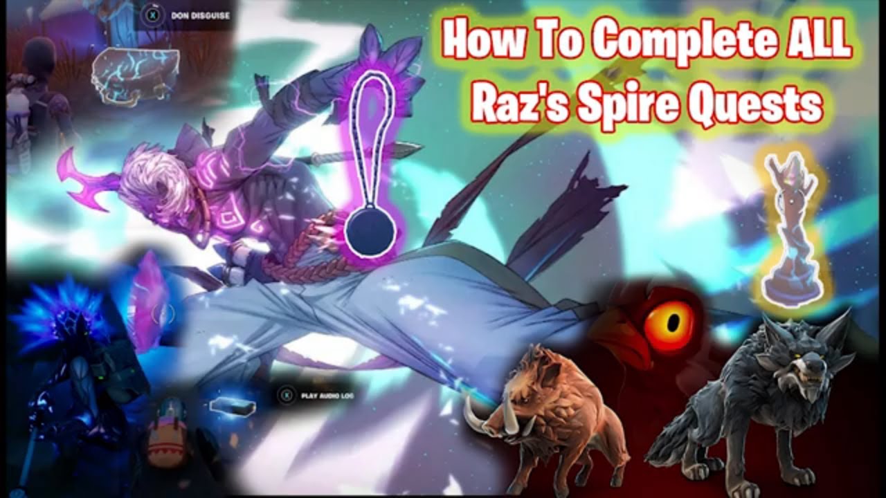 Fortnite - How To Complete All Of Raz's Spire Quests - YouTube