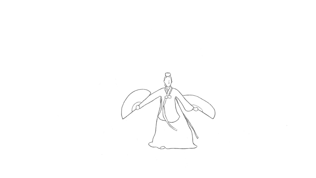 Korean Fan Dance Animation (Personal project) - YouTube