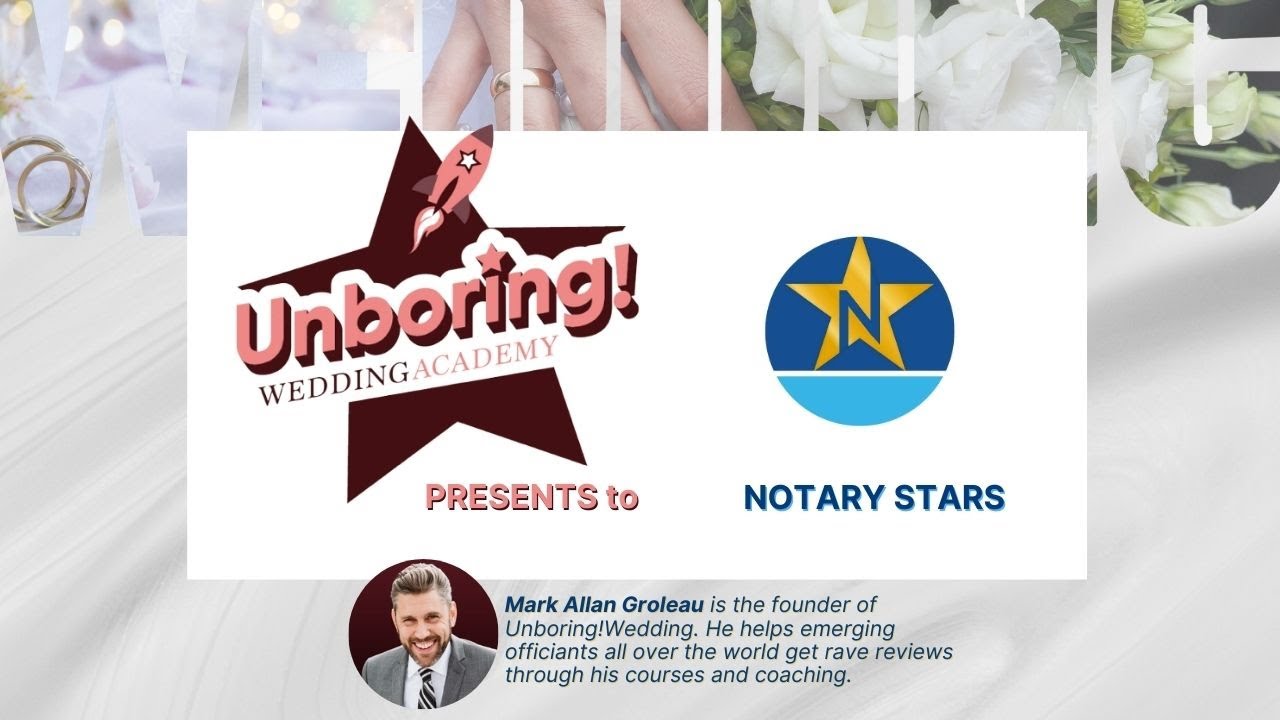Notary Stars | Present Unboring!Wedding | Become a Wedding Officiant ...