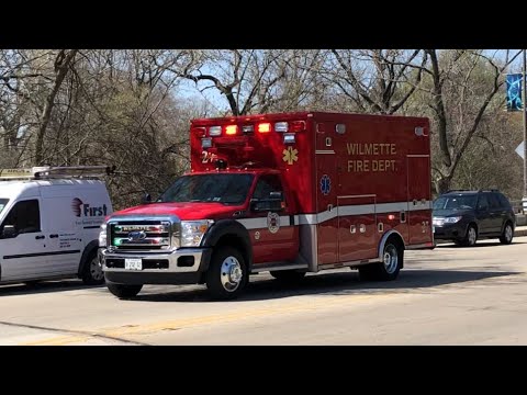 Wilmette IL Fire Department Ambulance 27 Responding - YouTube
