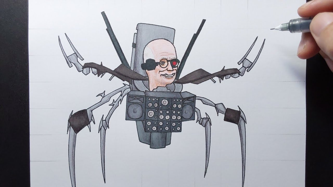 How to draw Scientist Skibidi Toilet full body - YouTube