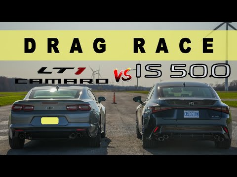 2022 Lexus IS500 vs 2022 Chevy Camaro LT1 10 Speed, shocked! Drag and Roll Race.