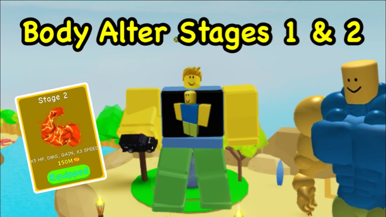 I Unlocked Stages 1 & 2 BODY ALTER in Roblox NO LIMIT LIFTING SIMULATOR ...