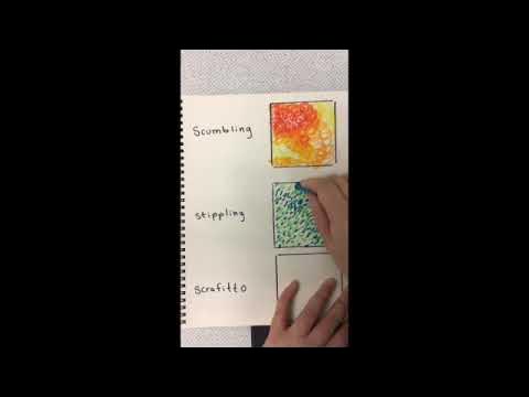 Oil Pastel Techniques: Scumbling, Stippling, & Sgraffito - YouTube