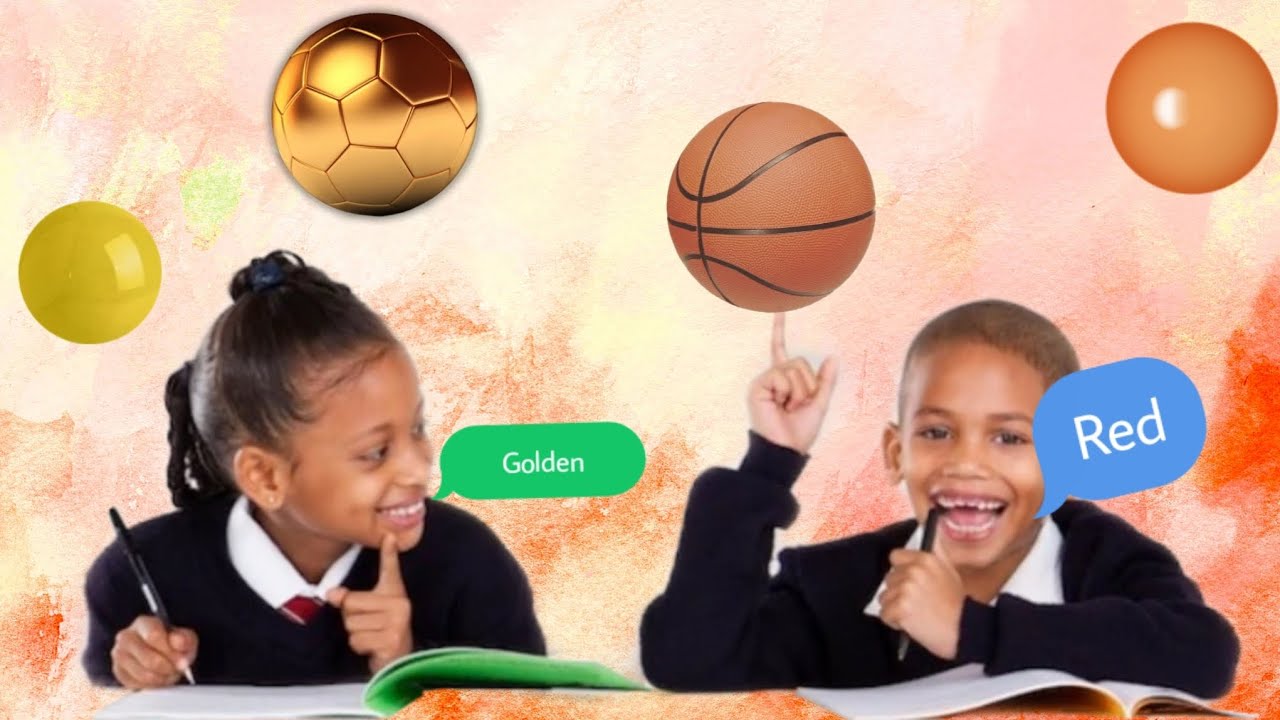 color game , learn colors ball with teacher - YouTube