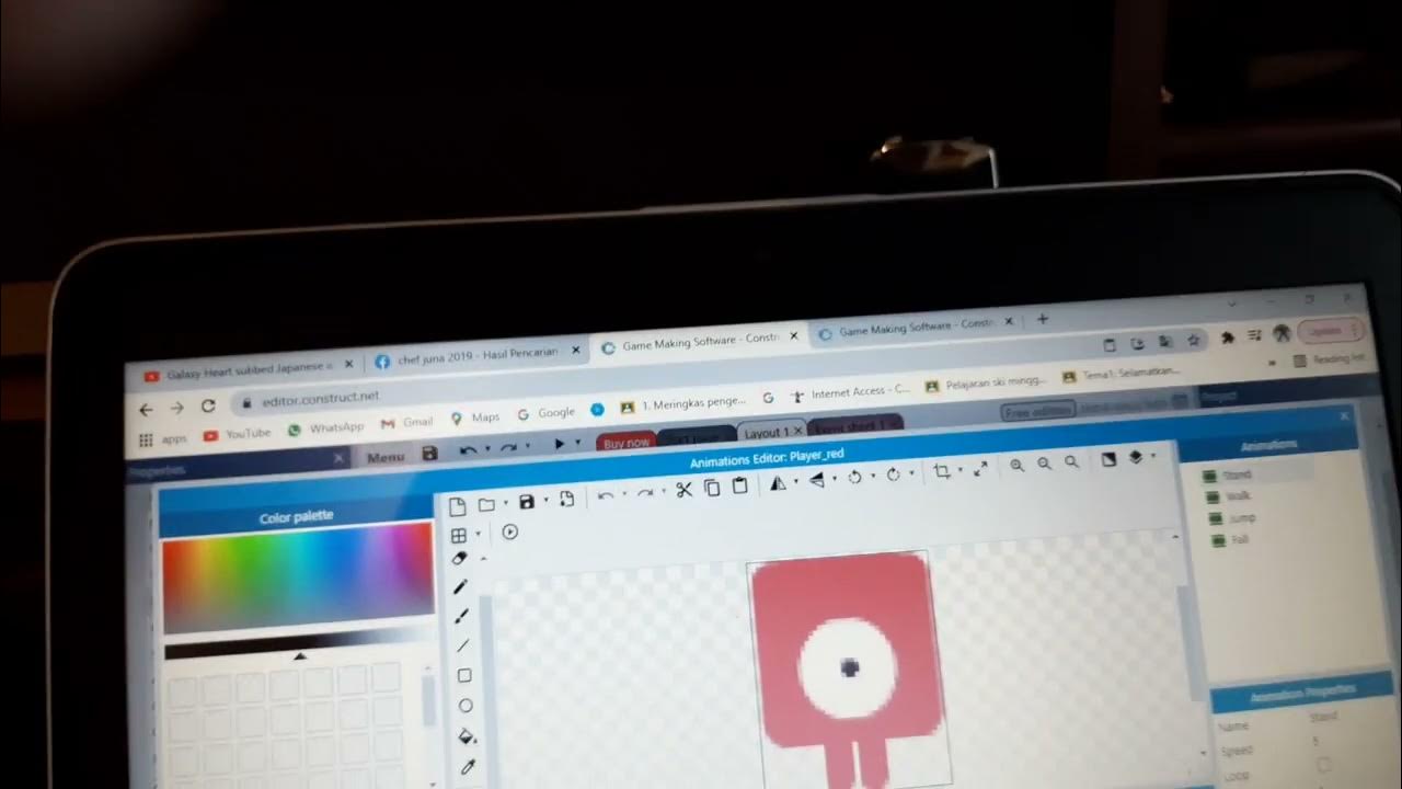 How to make Game scrolling platformer construct 3 part 1 pengulangan ...
