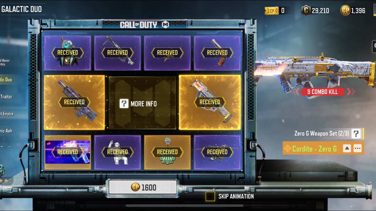 Buying Double Legendary Cordite Zero G & BK57 Space Race by Completing ...